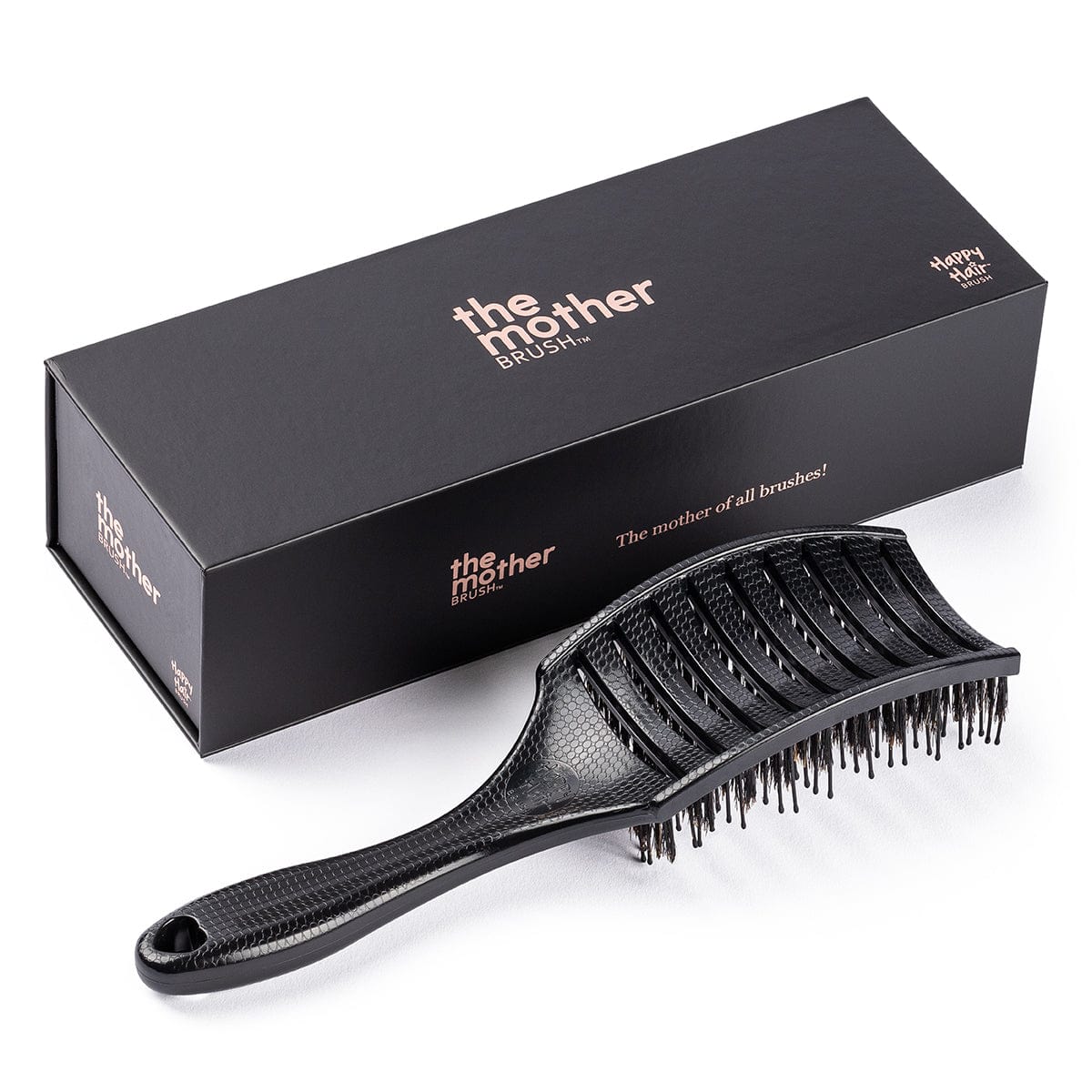Luxe Black Hair Brush | The Mother Brush – Happy Hair Brush